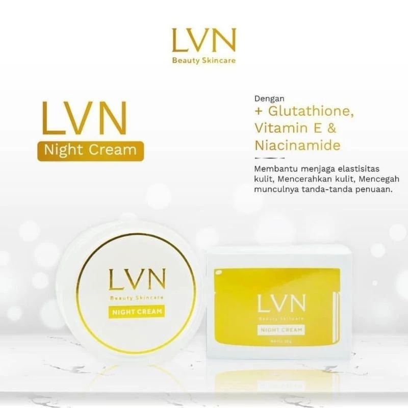 Jual LVN NIGHT CREAM 100% ORIGINAL NUTRISI & VITAMIN PADA MAPAM HARI ...
