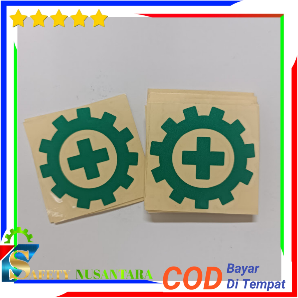 Jual Stiker Logo K3 Helm Safety Proyek Sticker Cutting Safety First ...