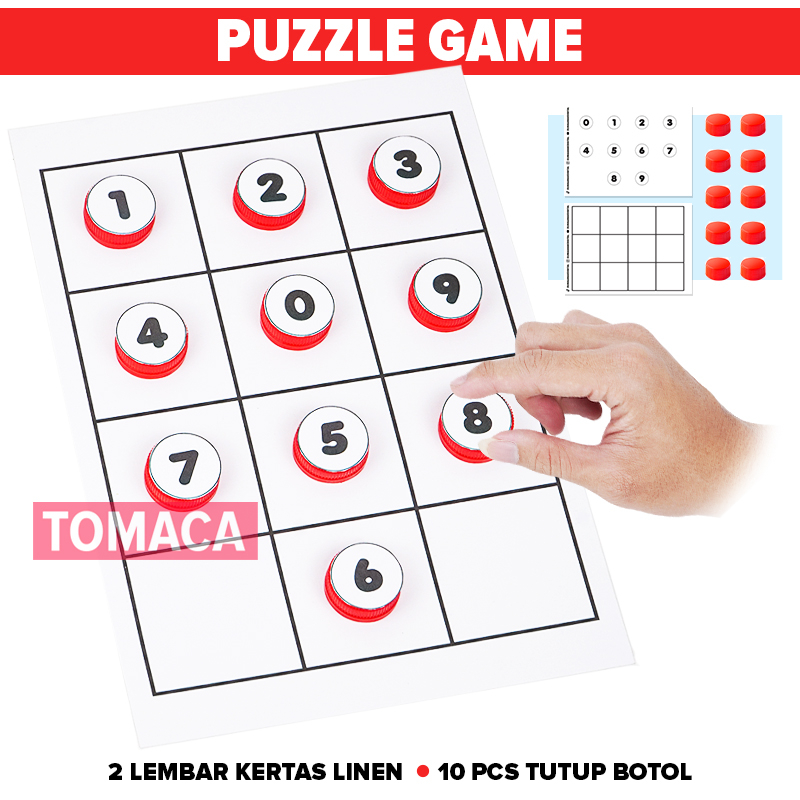 Jual Mainan Edukatif Anak Kertas Activity Puzzle Game Angka Montessori ...