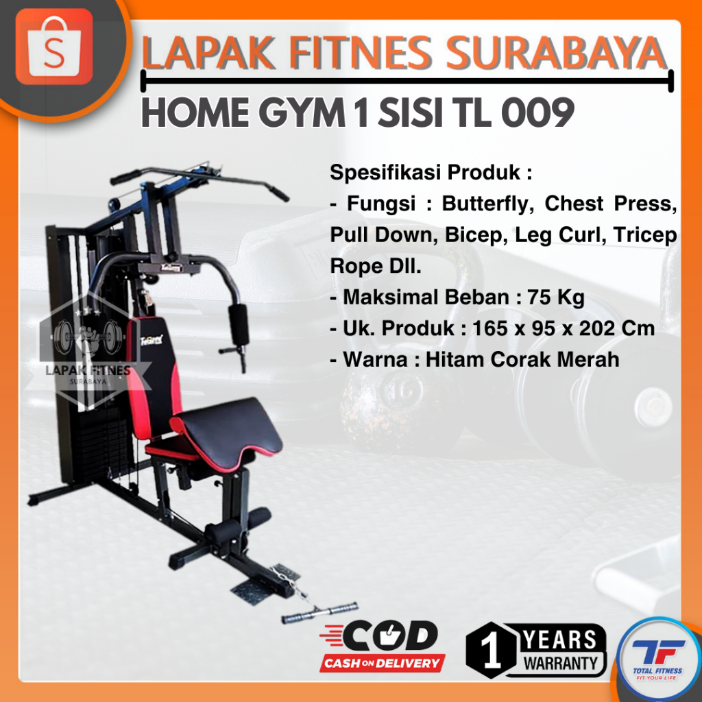Jual Alat Olahraga Fitness Home Gym 1 Sisi Tl Hg 009 Alat Angkat Beban