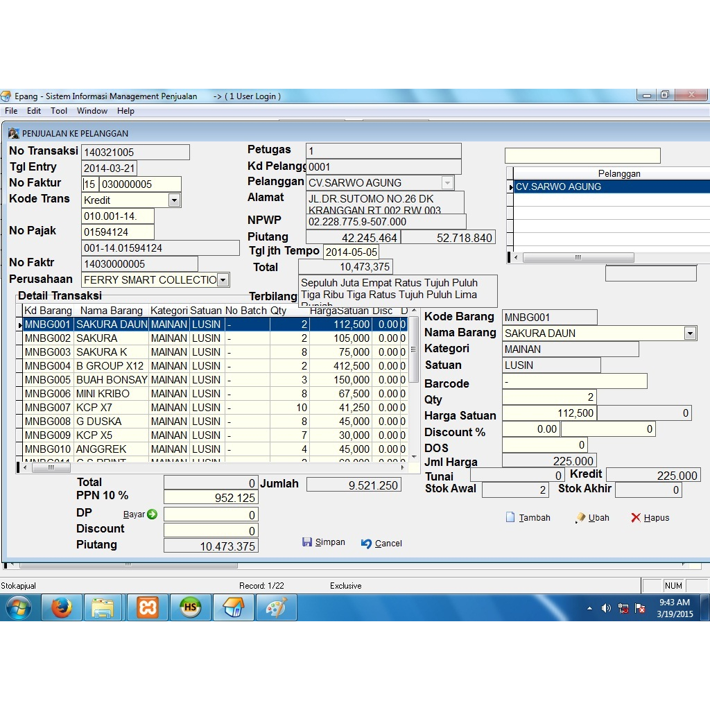 Jual Software Program Aplikasi Toko Mainan sistem informasi penjualan ...