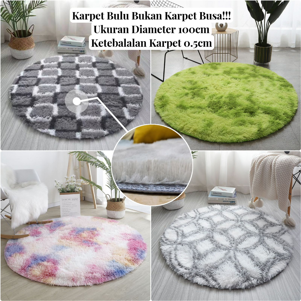 Jual Utama Jakarta Baru - Karpet Bulat Motif & Ombre Diamater 100cm ...