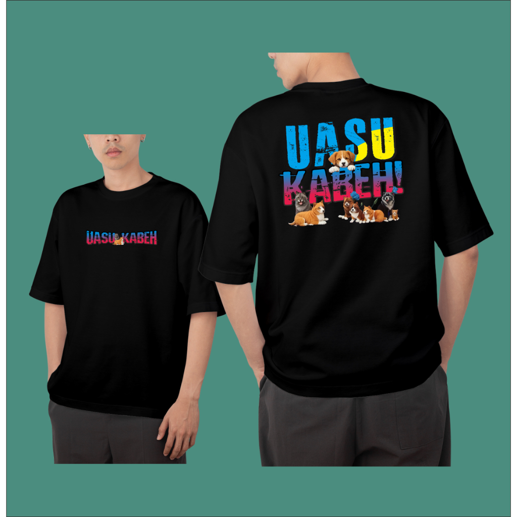 Jual KAOS ASU KABEH KATUN COMBED 24S TEBAL | Shopee Indonesia