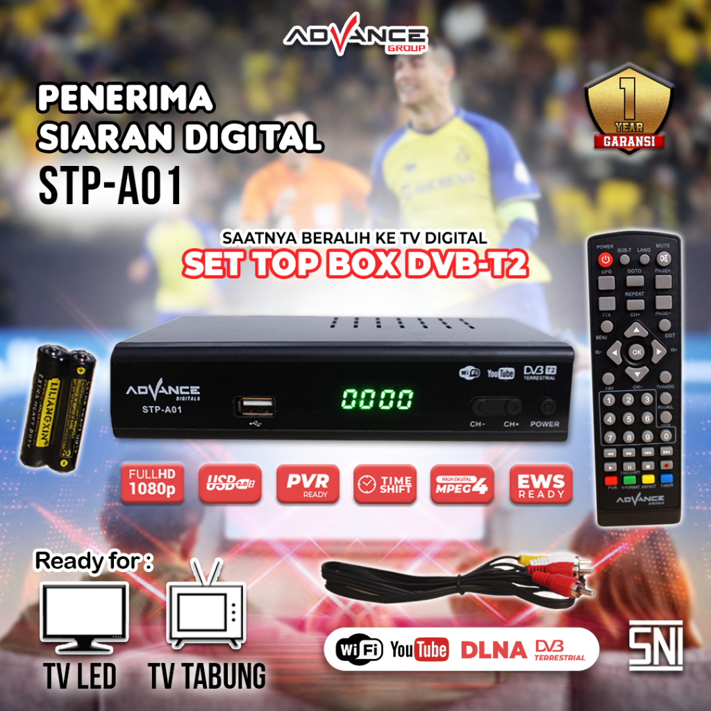 Jual Advance STB Set Top Box TV Digital Receiver Penerima Siaran Full ...