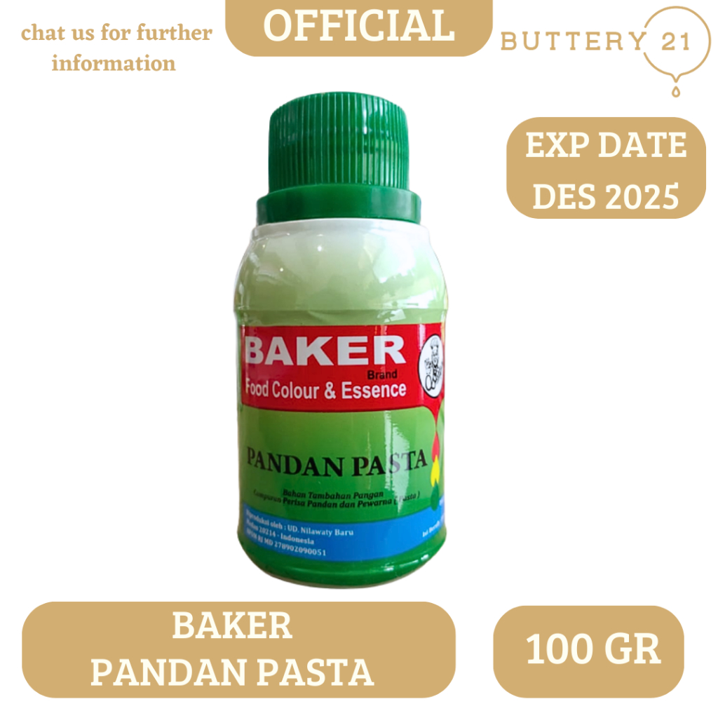 Jual BAKER PANDAN PASTA 100 ML | Shopee Indonesia