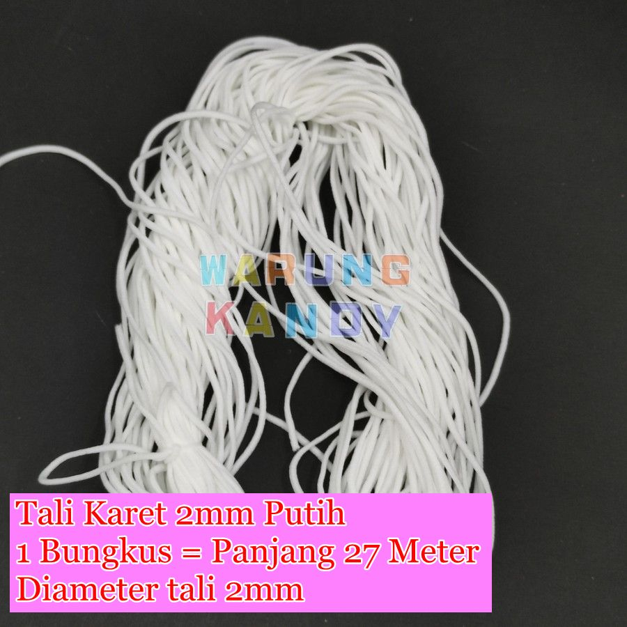 Jual Tali Karet 2mm Putih | Shopee Indonesia