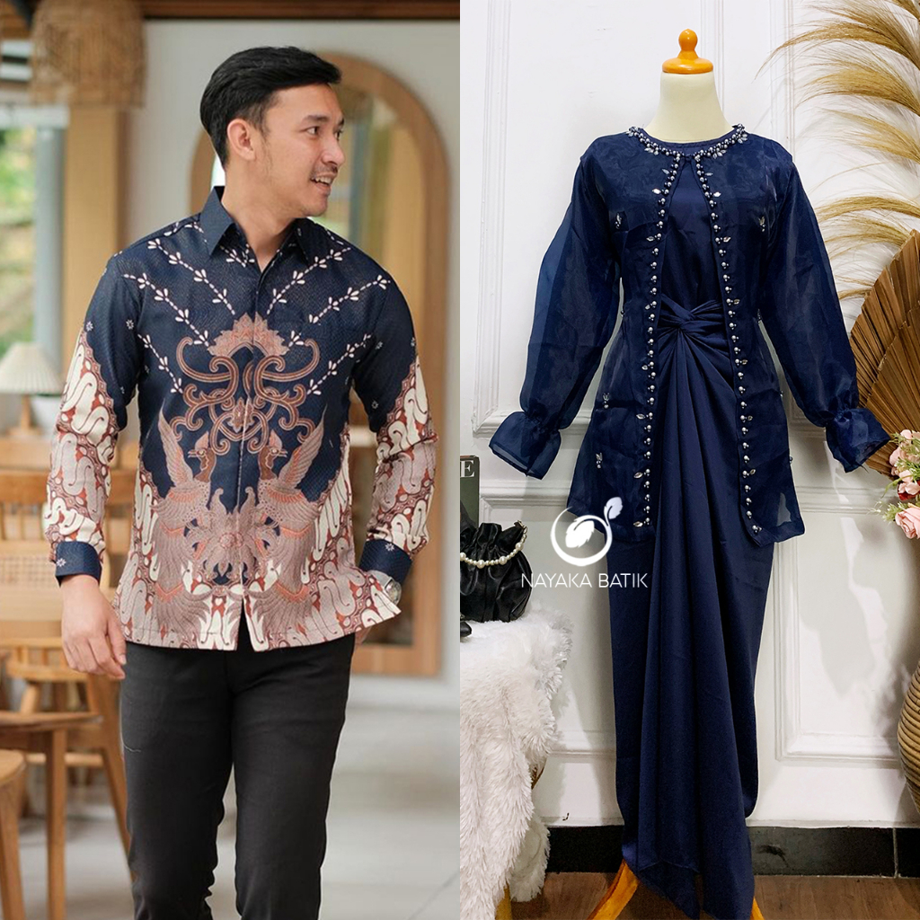 Jual NAYAKA BATIK - Couple One Set Organza Amara Batik Couple One Set ...