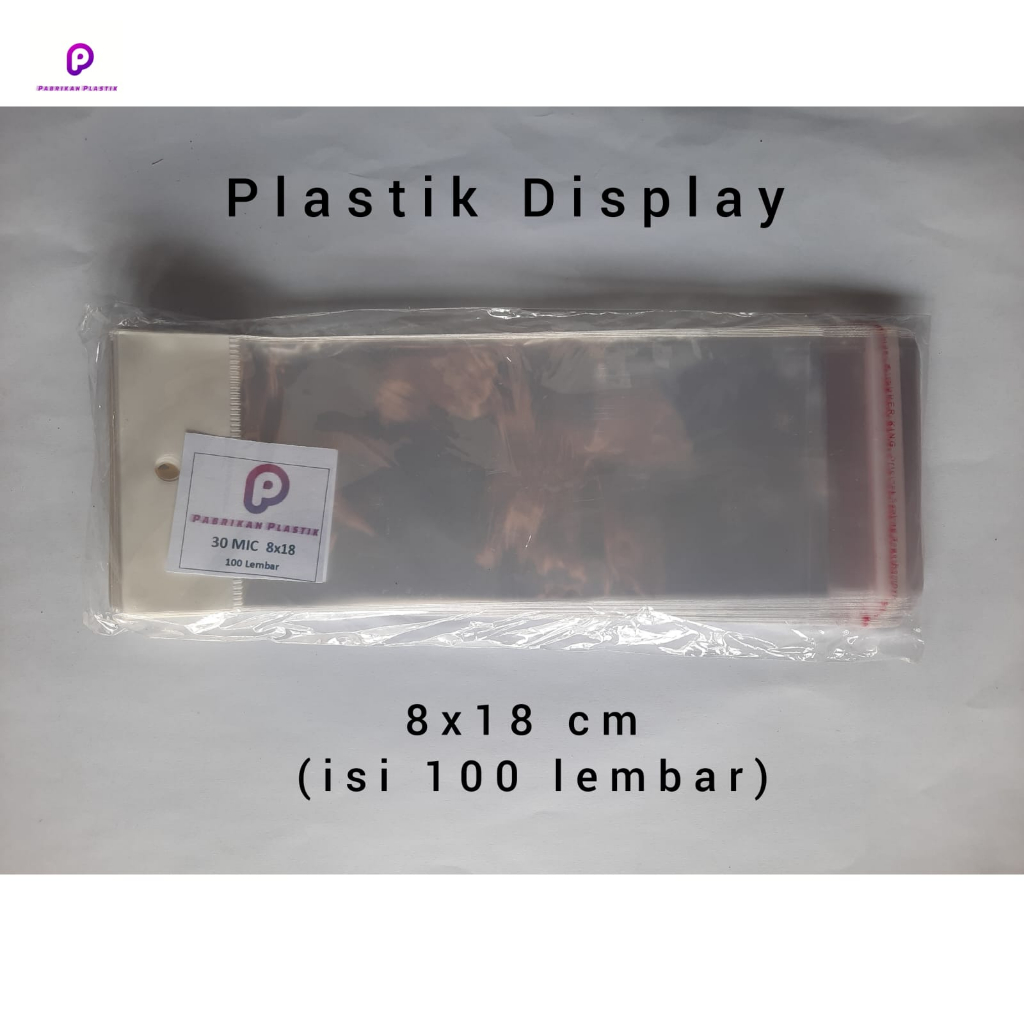 Jual Plastik Display / Plastik Perlize / Plastik Opp Gantung isi 100 ...