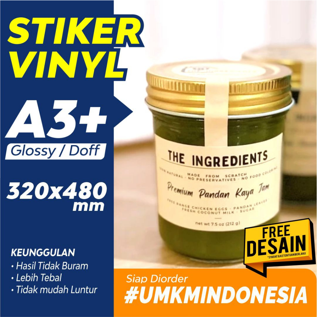 Jual STIKER VINYL | STIKER KEMASAN | Stiker label | Stiker label ...