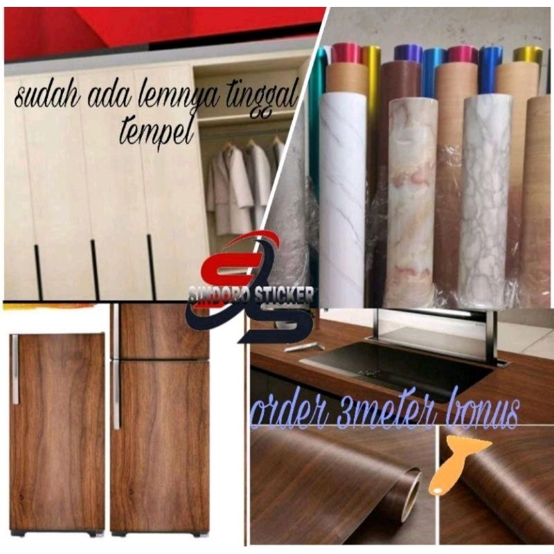 Jual Seticker Motif Kayu Seticker Meja/Kursi Motif Kayu Sekotlet ...