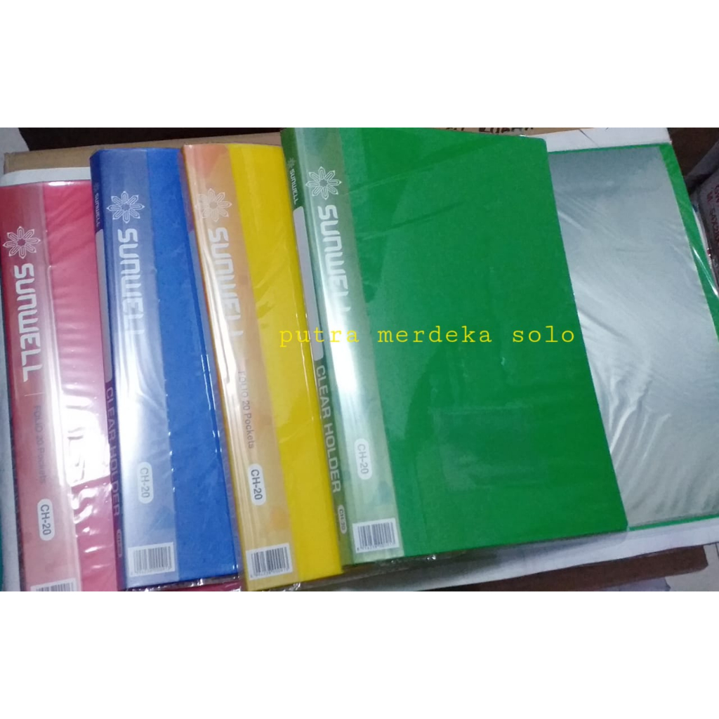 Jual MAP CLEAR HOLDER SUNWELL F4 isi 20 40 60 lembar | Shopee Indonesia