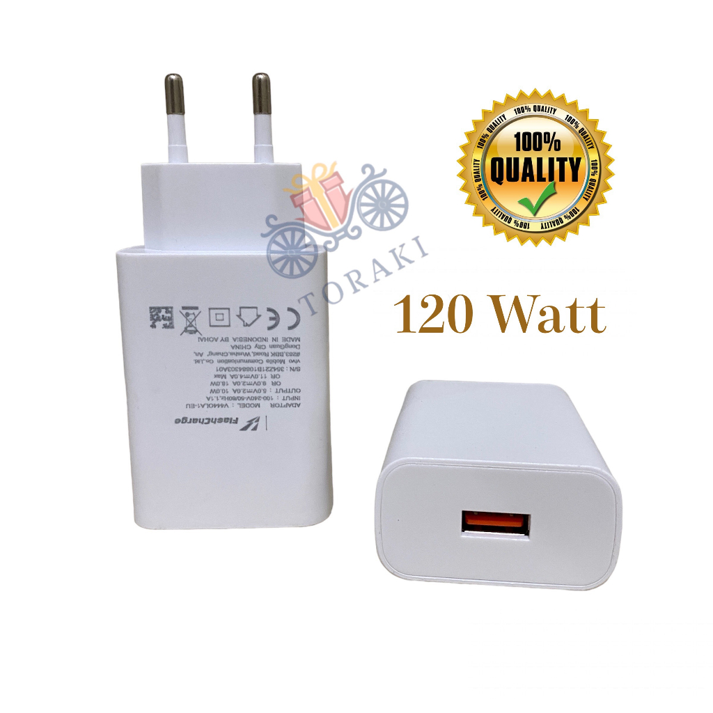 Jual 120W FlashCharge ADAPTOR Vivo Y15S , Y02, Y02t , Y16 , Y21 Charger V444OLA1-EU 120 Watt ...