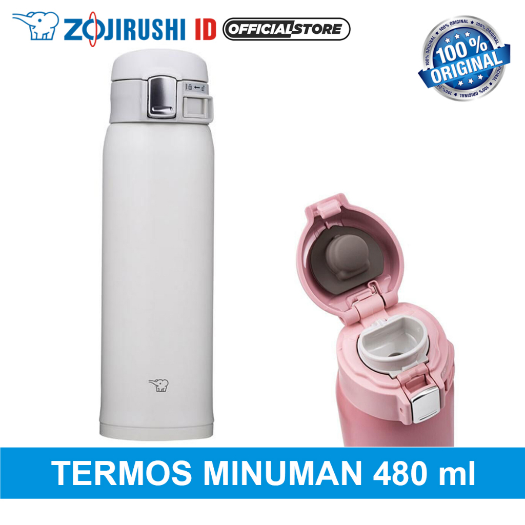 Jual Zojirushi SM-SF48 WM Vacuum Mug Botol Minum Termos - 480mL [White] | Shopee Indonesia