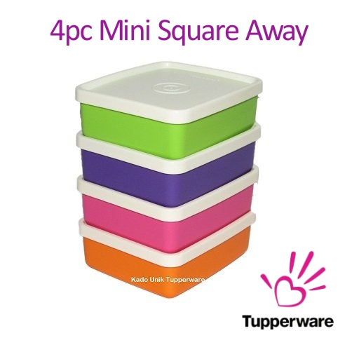 Jual TUPPERWARE MINI SQUARE AWAY Wadah Kue Plastik | Shopee Indonesia