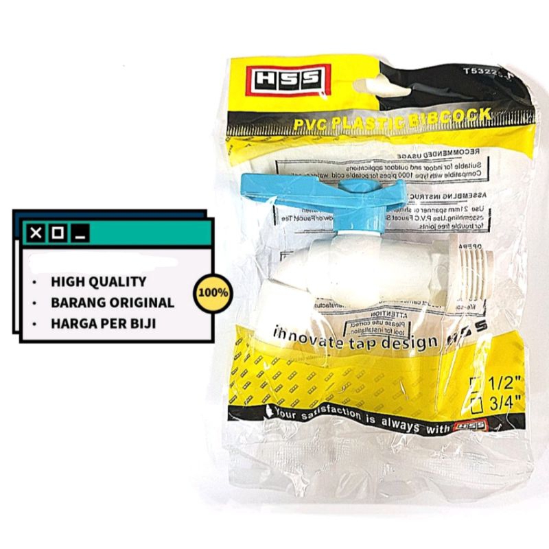Jual Kran PVC HSS 3/4" inch inci in dim Putar Kiri Kanan / Keran Air ...