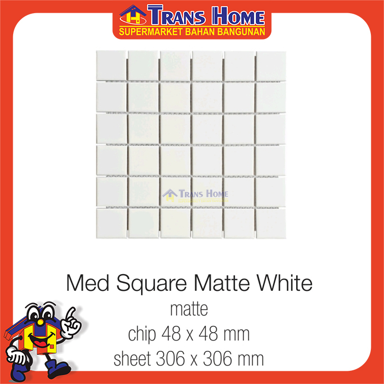 Jual Mosaic / Mozaik Mozza Tile Med Square Glossy And Matte (1Dus:20Lbr ...