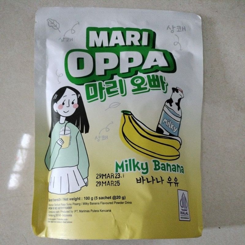 Jual Minuman Susu Korea Mari Oppa Milky Banana | Shopee Indonesia