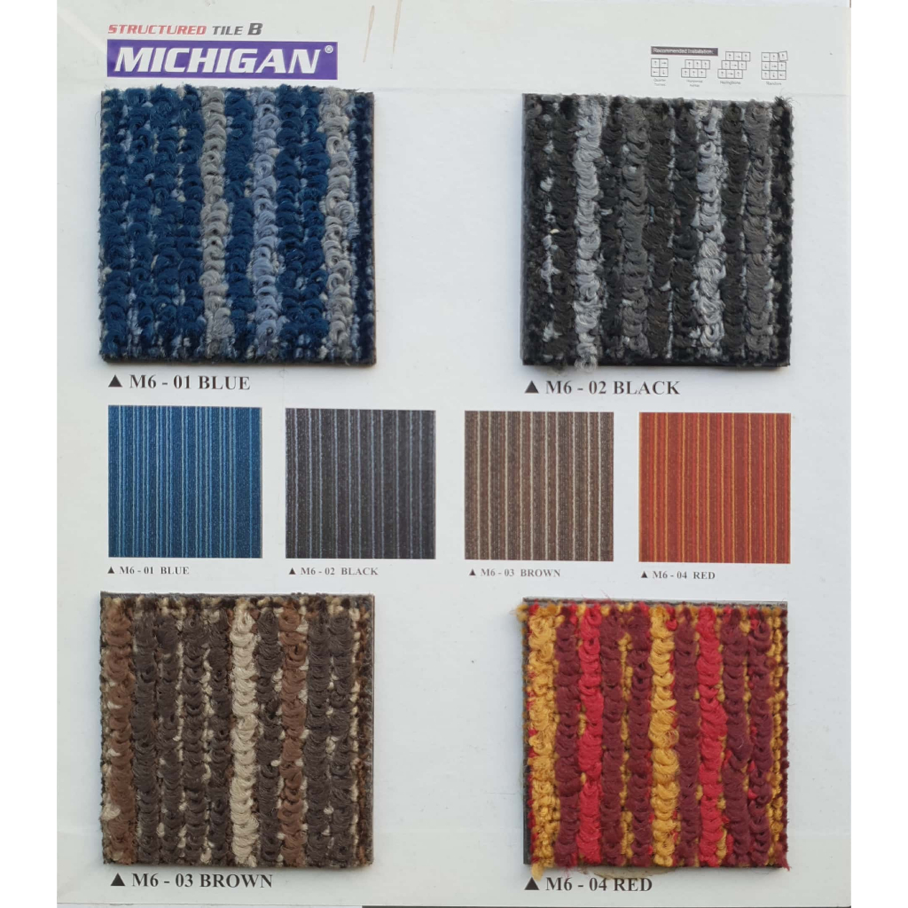 Jual Karpet tile Michigan Ukuran 50cm x 50cm | Shopee Indonesia