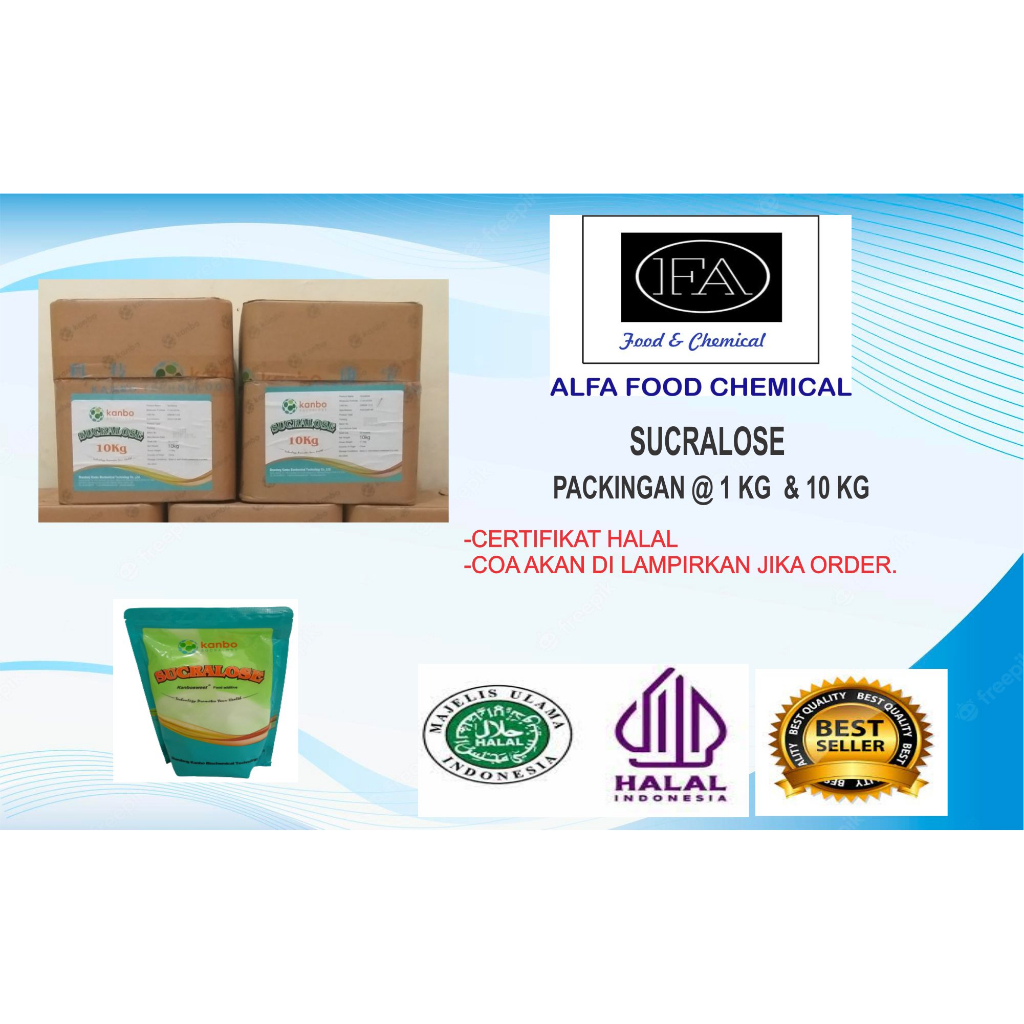 Jual SUCRALOSE /PEMANIS BUATAN PACKINGAN 1 KG DAN 10 KG BERSERTIFKAT ...