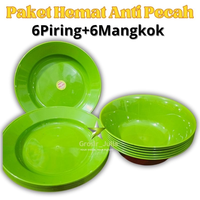 Jual Set Peralatan Makan Piring Makan Mangkok Sayur Semi Melamin Anti Pecah | Shopee Indonesia