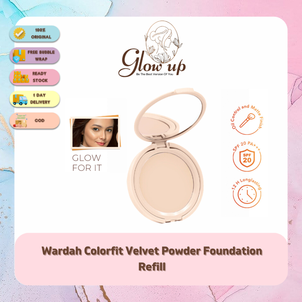 Jual Wardah Colorfit Velvet Powder Foundation Refill - Bedak Padat ...