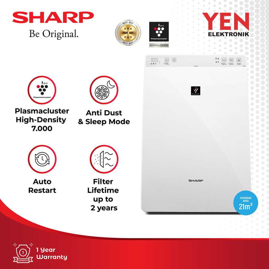 Jual Sharp Air Purifier KC-F30Y-W With Humidifying White 21m SAS ...