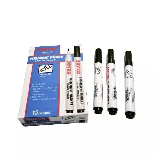 Jual 1 Box isi 12 Joyko Spidol Besar Penanda Permanent Marker Grosir ...