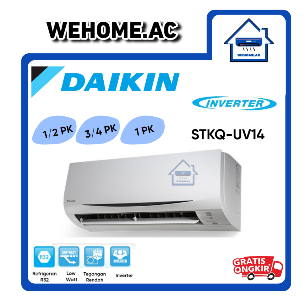 Jual AC Daikin 1/2 - 1 PK Inverter Thailand STKQ-UV14 1/2 - 1 PK 15UV14 / 20UV14 / 25UV14 Daikin ...