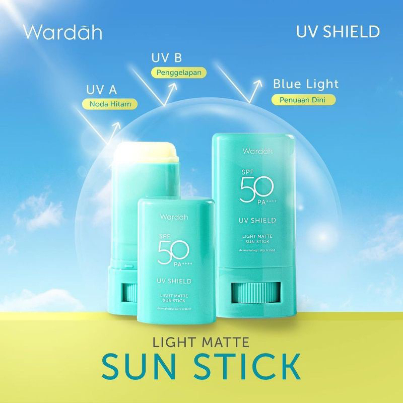 Jual Wardah UV Shield Light Matte Sun Stick SPF 50 PA++++ | Shopee ...