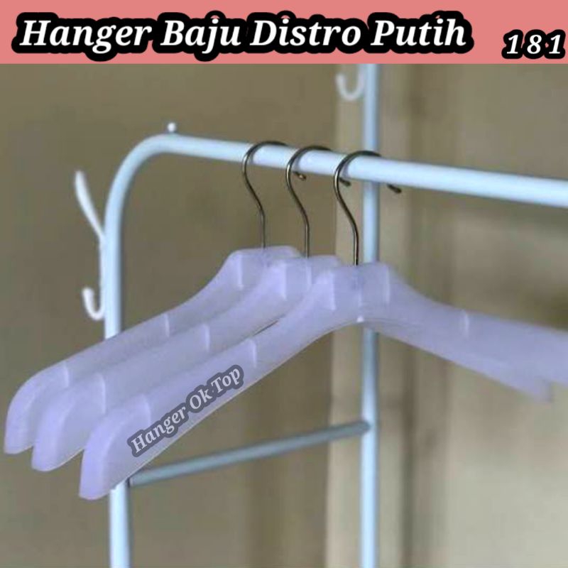 Jual Hanger Distro 181 Putih ( 1 Lusin ) | Shopee Indonesia