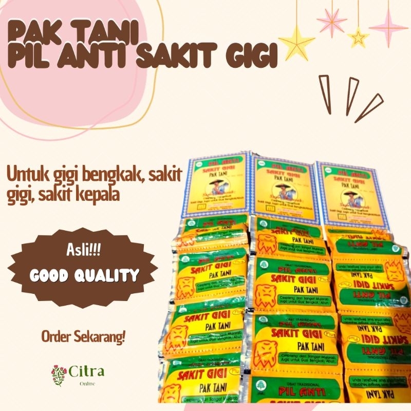 Jual OBAT SAKIT GIGI PIL PAK TANI ORIGINAL ORI ASLI | Shopee Indonesia