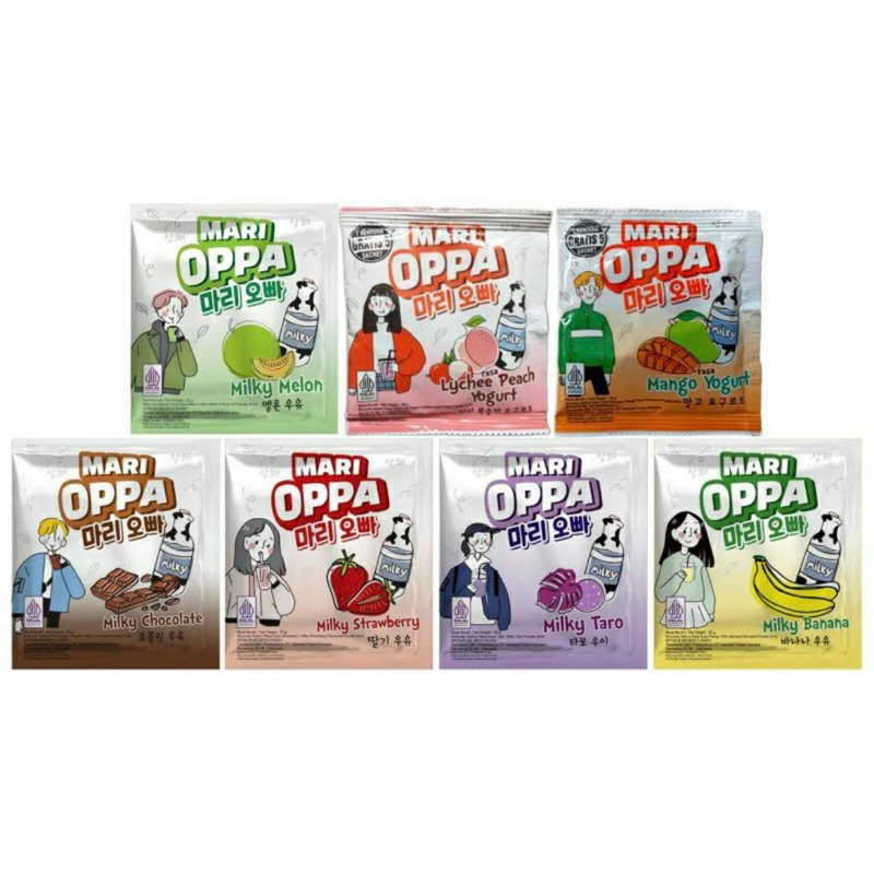 Jual MIN 5 RENTENG | MARI OPPA MELON STRAWBERRY COKELAT TARO MANGGA ...