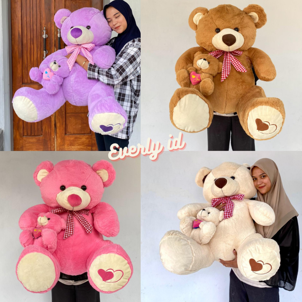 Jual Boneka Jumbo Teddy Bear Family Ibu & Anak cocok untuk Set Hadiah ...
