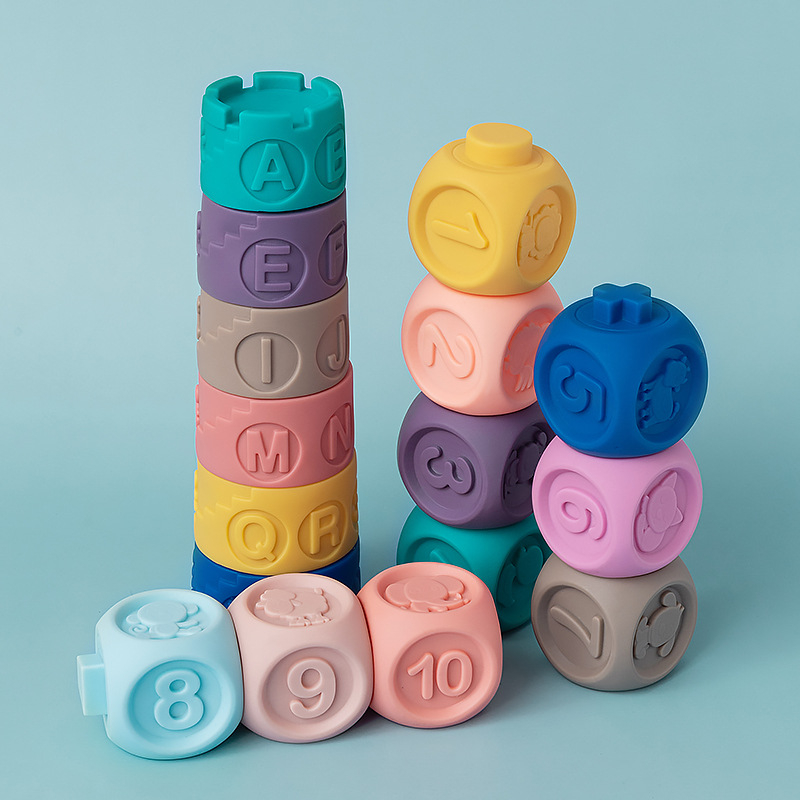 Jual Mini Soft Stacking Blocks Toys / Mainan Balok Lentur / Balok Karet ...