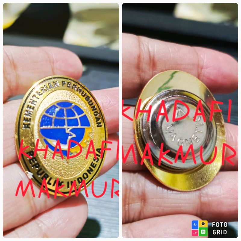 Jual Pin kementrian perhubungan lonjong 3x3,5cm | Shopee Indonesia