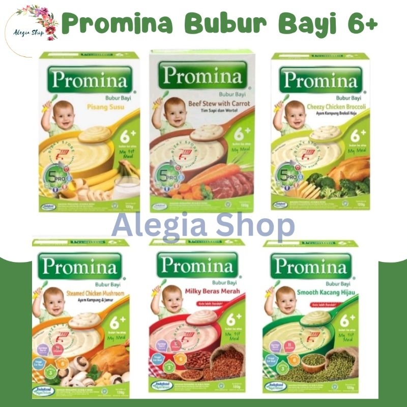 Jual Promina Bubur Bayi 6+ MPASI 6 Bulan 1 Box 120 g | Shopee Indonesia