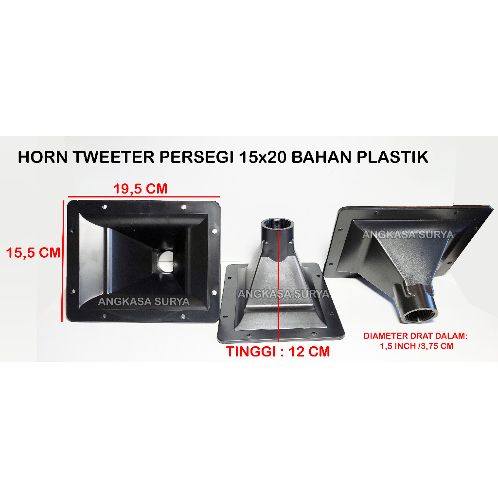 Jual Horn Tweeter Plastik 15x19 / Corong ukuran 15,5x19,5 cm Bahan PVC ...