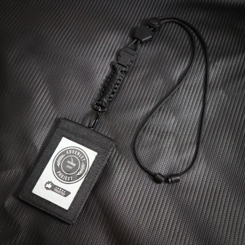 Jual Lanyard ID Card Tali Paracord Tactical Militer Polri Frame Kanvas ...