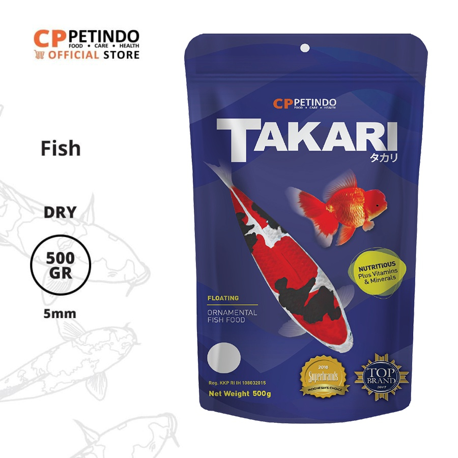 Jual Pakan Ikan Takari Fish Food 2mm & 5mm - Makanan Ikan Takari 500gr ...