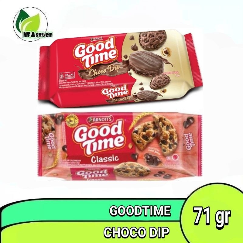 Jual GOODTIME BISKUIT 72 gr CLASSIC RAINBOW CHOCODIPP | Shopee Indonesia