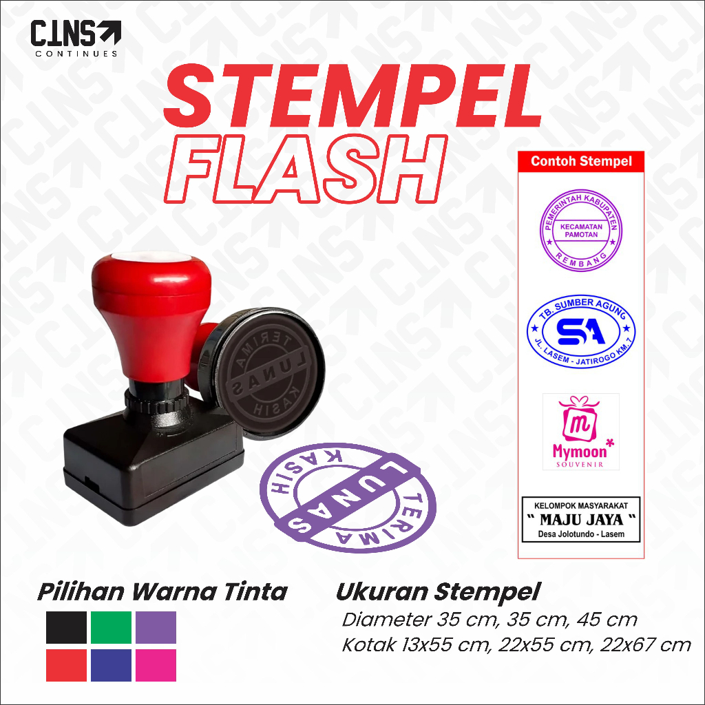 Jual Stempel Flash Custom Bisa Request Desain | Shopee Indonesia