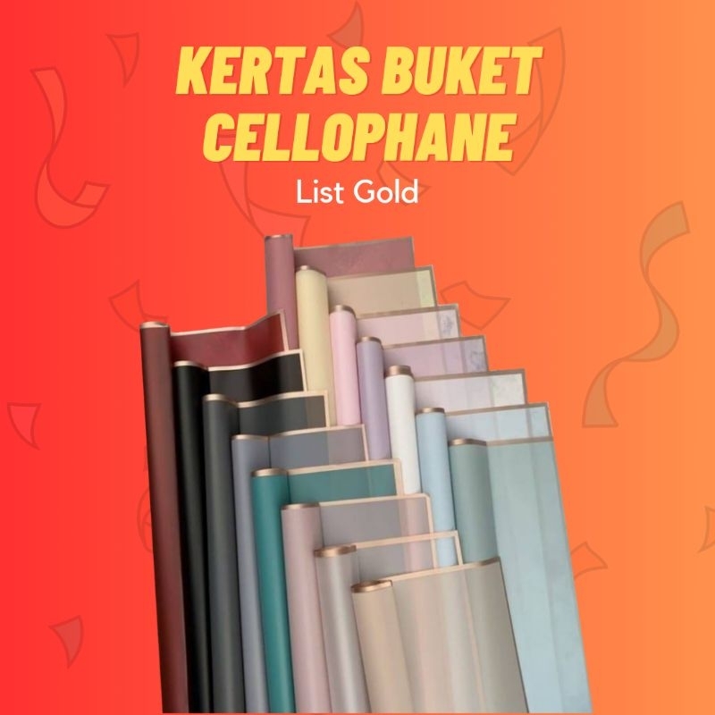 Jual Kertas Cellophane List Gold / Kertas Buket / Bouquet Paper ...