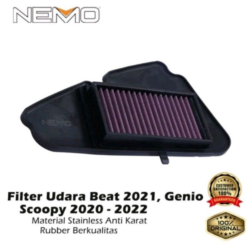 Jual FILTER UDARA BEAT FI DELUXE SCOOPY GENIO TAHUN 2020-2023 NEW NEMO ...