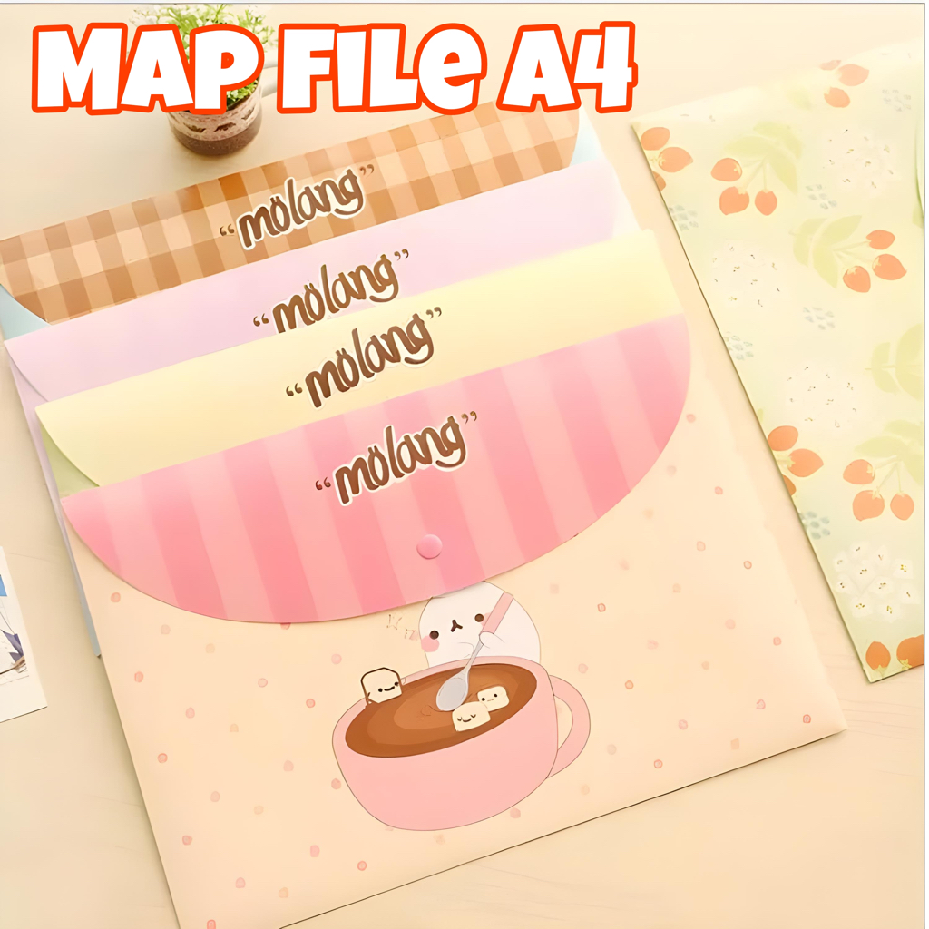 Jual Map Plastik A4 Karakter Kartun Lucu Map File Lucu Map Kancing A4 ...