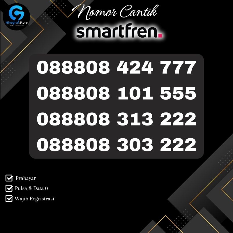 Jual Perdana Nomor Cantik Smartfren Prabayar | Shopee Indonesia