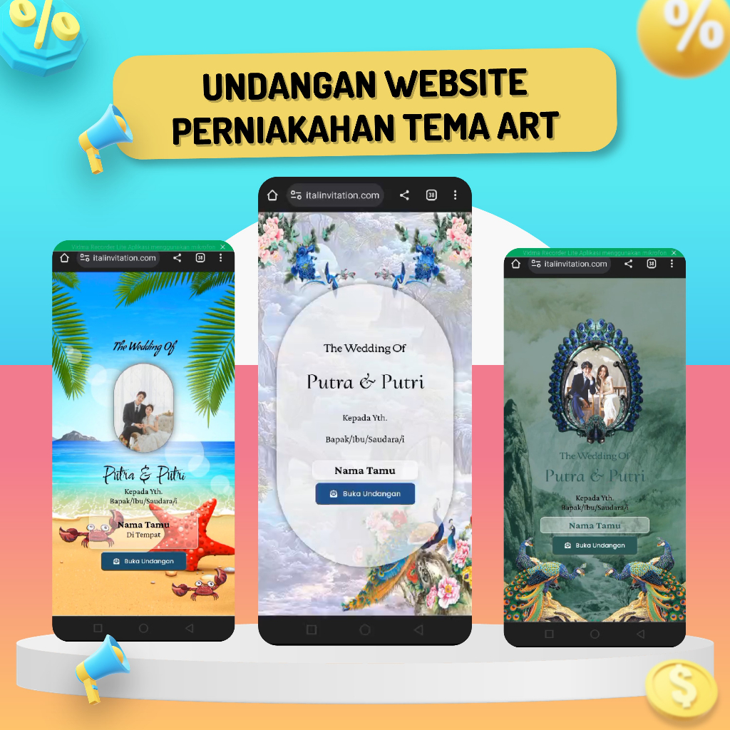 Jual Undangan Digital ART / Undangan Digital WEBSITE / Undangan Digital ...