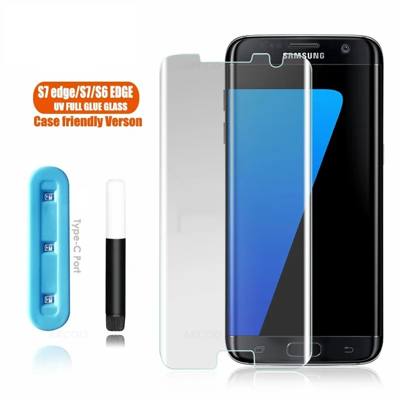 Jual TEMPERED GLASS UV SAMSUNG S7 Edge / S6 Edge / S6 Edge Plus FULL LEM FULL HD | Shopee Indonesia