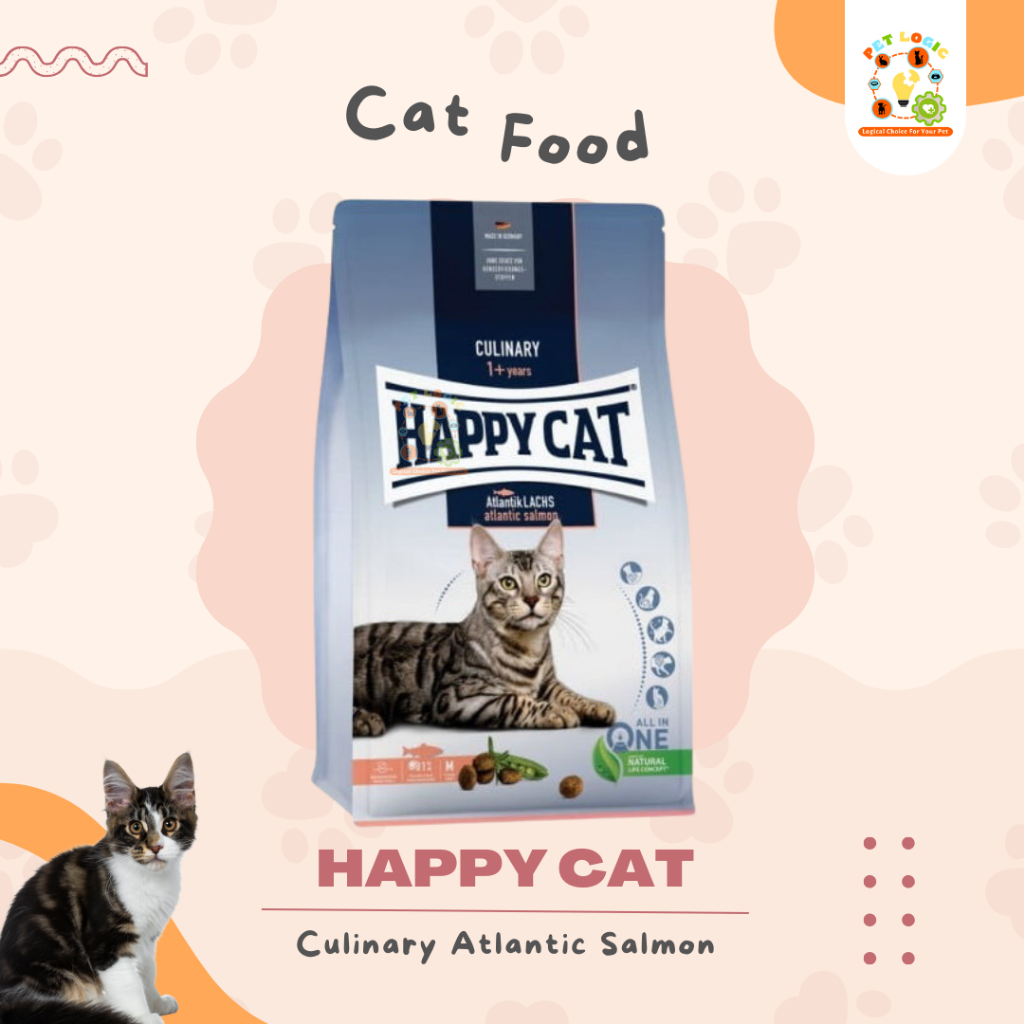 Jual Makanan Kucing Happy Cat Culinary Atlantic Salmon 0,3kg | Shopee ...