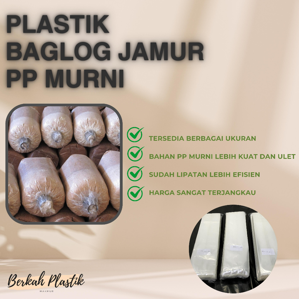 Jual Plastik Baglog Jamur Murni Sudah Lipatan Kualitas Premium | Shopee ...