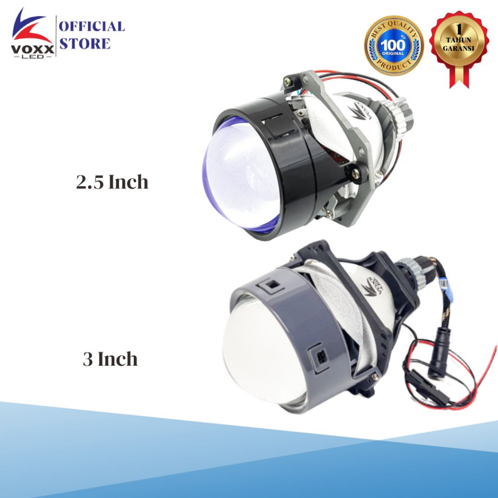 Jual VOXX LED Lensa BiLED Projector BlueLens 35W Projie LED Hi-Lo 2.5 ...